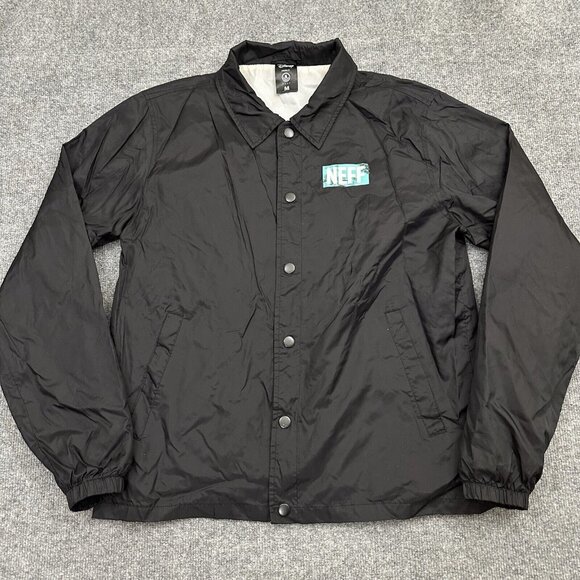 Disney | Jackets & Coats | Disney Neff Collab Mickey Mouse Black Snap ...